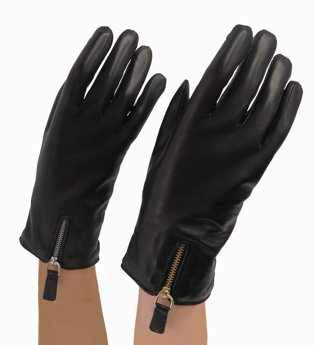 Leather Glove with Front Zipper – Portolano Canada