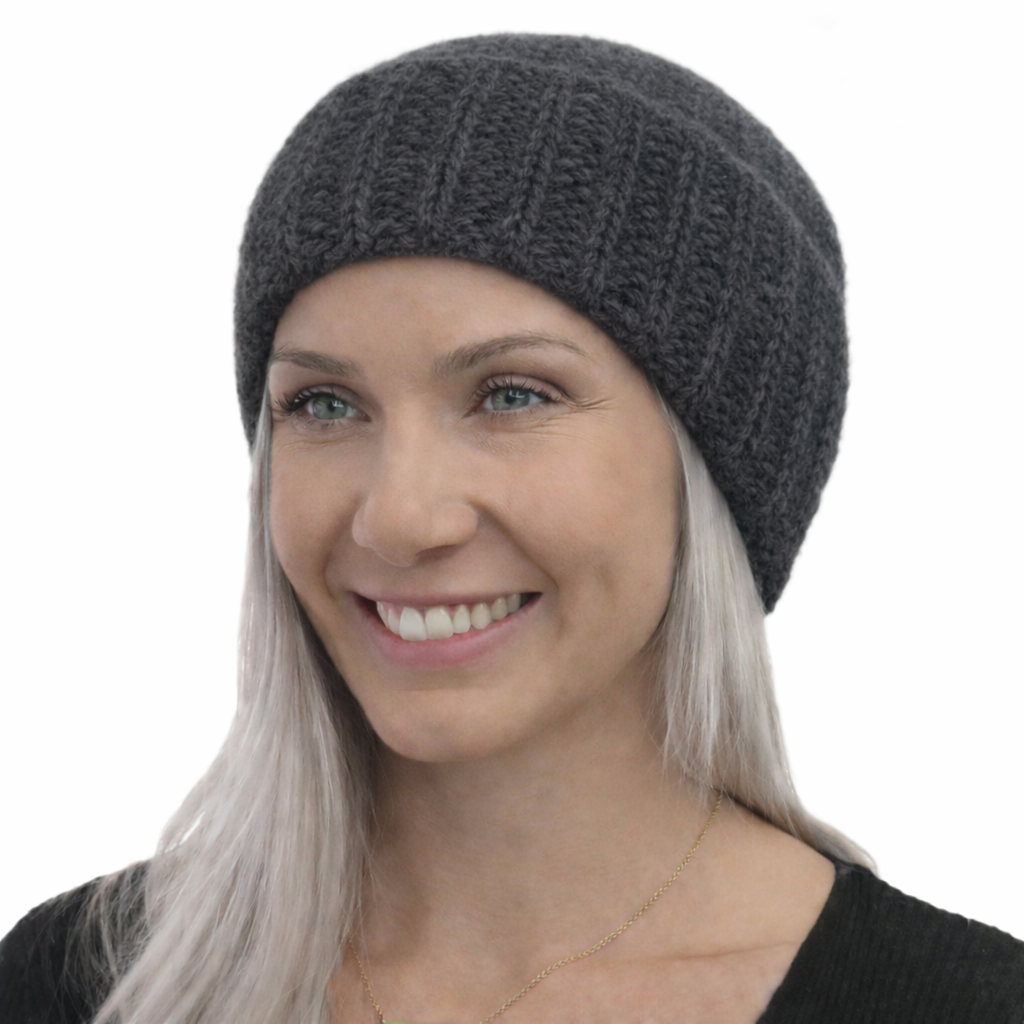 Luxurious thick Cashmere fisherman , Heather Charcoal subtly blended w ...